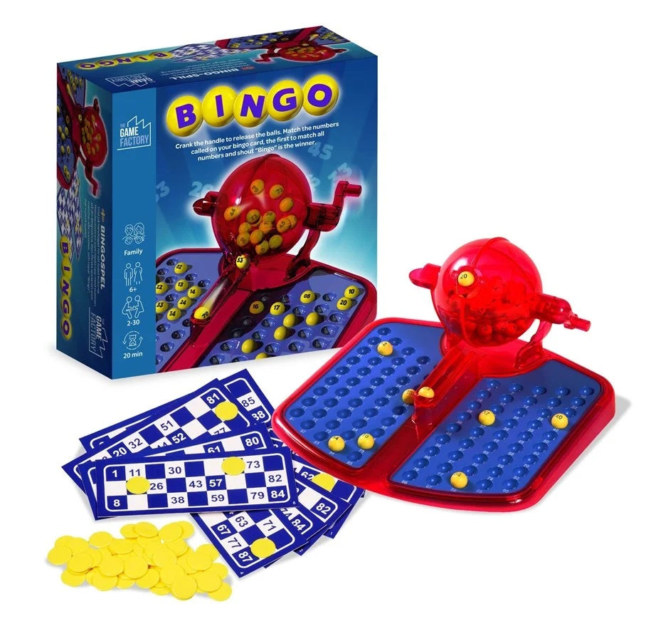 Bingo med Tromle (90 numre) – Bræt & Brikker
